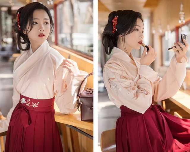 Red Rose Women's Modern Hanfu Ruqun - Newhanfu 2025