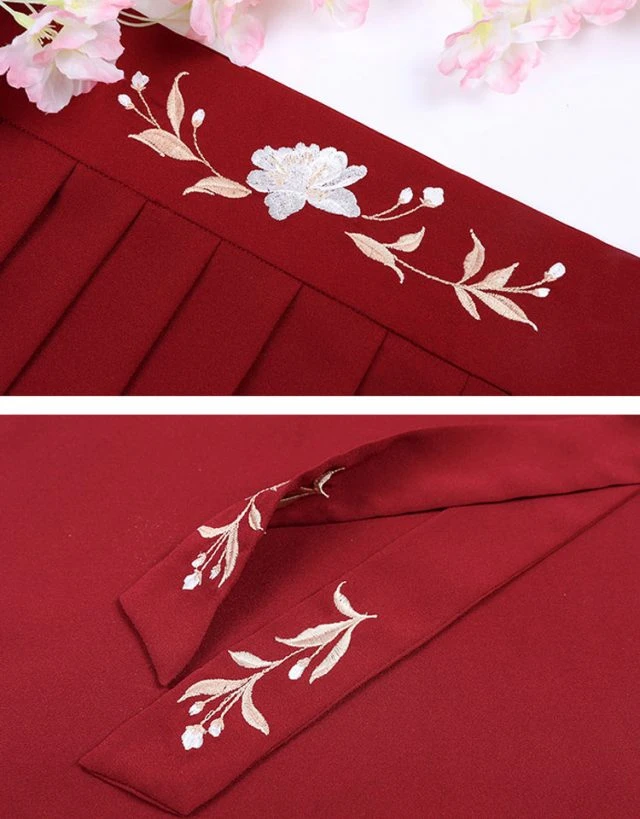 Red Rose Women's Modern Hanfu Ruqun - Newhanfu 2025