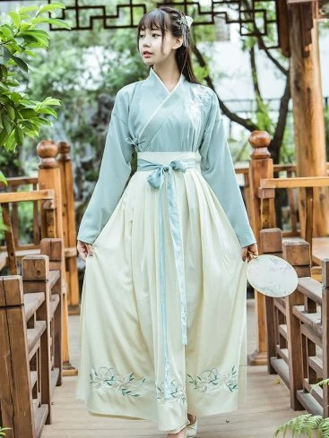 Rainy Lily Women's Green Hanfu Ruqun - Newhanfu 2023