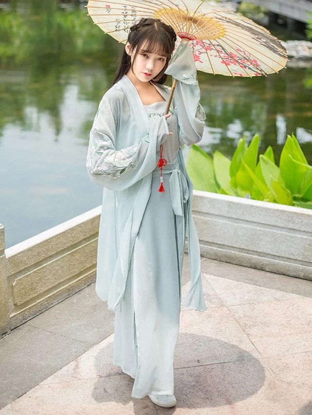 Pollia Flower Light Green Casual Hanfu Pants - Newhanfu 2025