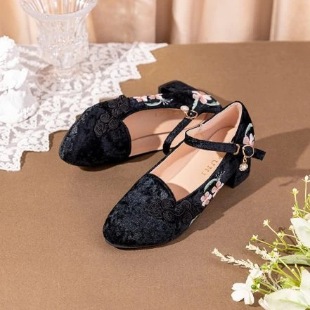 High Heeled Pointed Toe Cheongsam Shoes Vintage Chinese Style Ethnic ...