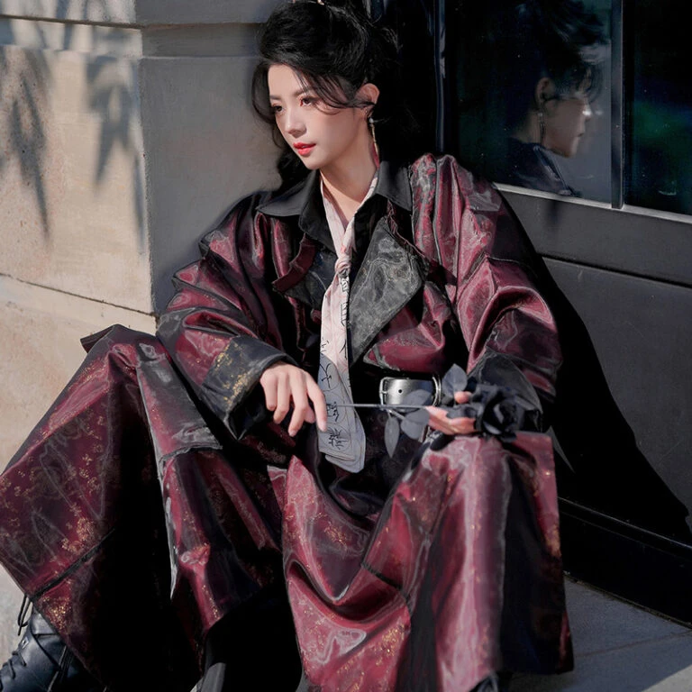 Ladies Round Collar Robe Dashing Martial Arts Style Hanfu - Newhanfu