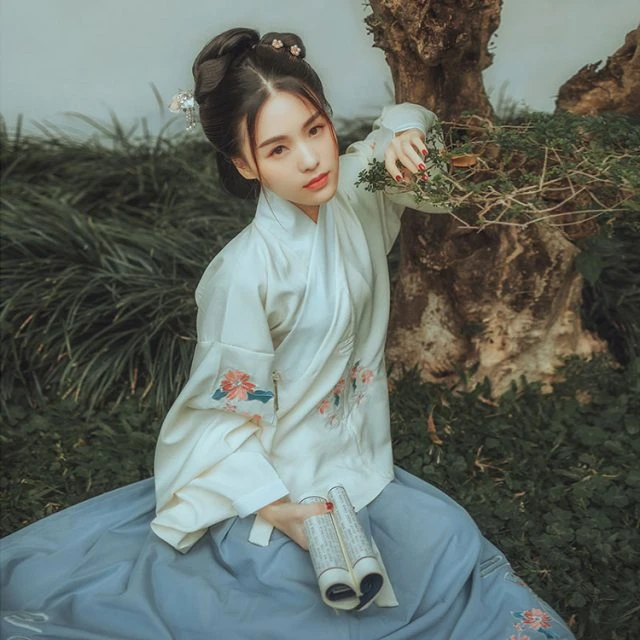 Silent Garden Beige, Blue Winter Hanfu - Newhanfu 2026