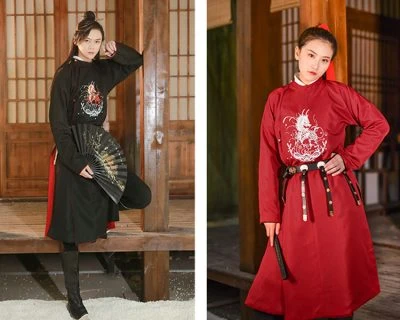 Kylin Robe Red and Black Hanfu Robe - Newhanfu 2025