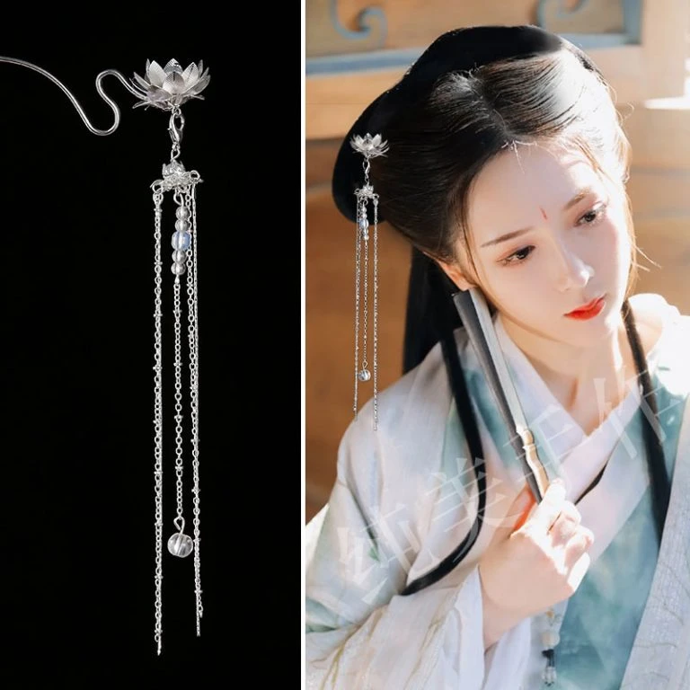 White Lotus Tang Style Women's Hanfu Dress - Newhanfu 2026