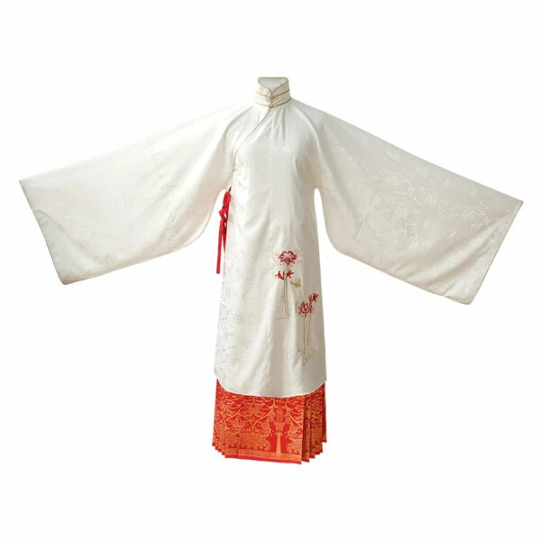 Luoli Flower White, Red Aoqun Hanfu - Newhanfu 2025