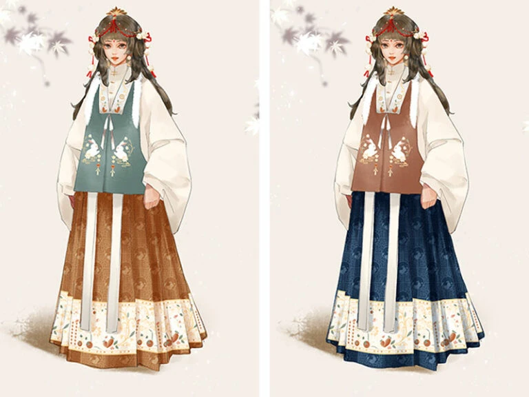 Rabbit Aoqun New Year Women's Hanfu Coat - Newhanfu