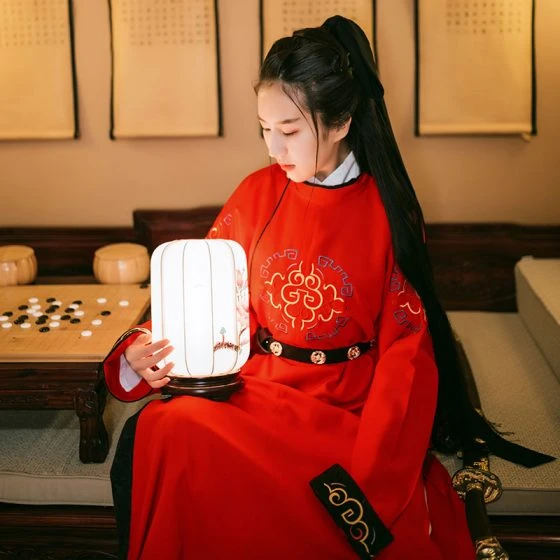 Classic Red Hanfu Chinese Dress for Women - Newhanfu