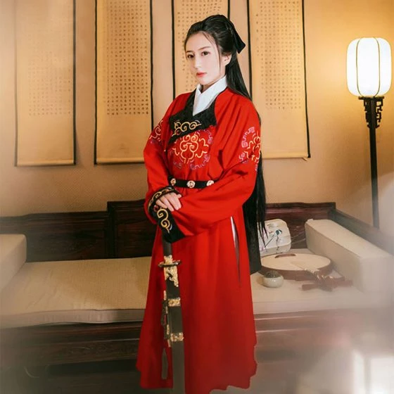 Royal Heroine Red Yuanling Pao Hanfu Robe - Newhanfu 2026