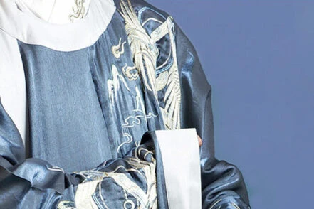 Young Bookman Navy Blue Male Hanfu Robe - Newhanfu