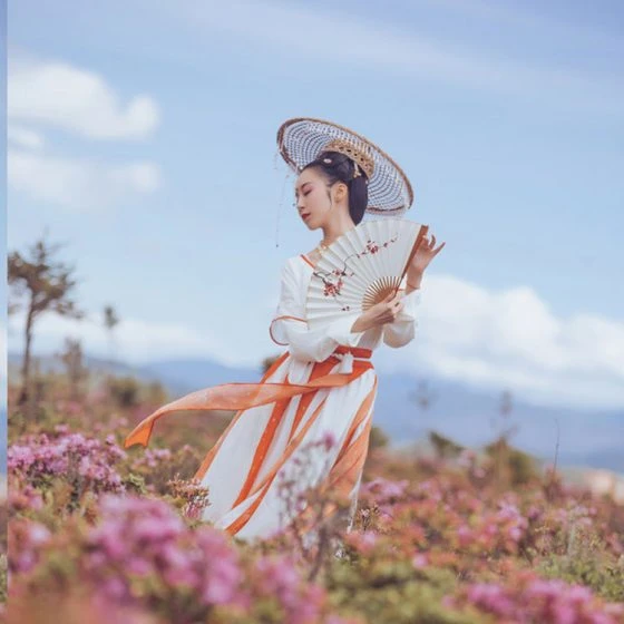 White Lotus Tang Style Women's Hanfu Dress - Newhanfu 2026