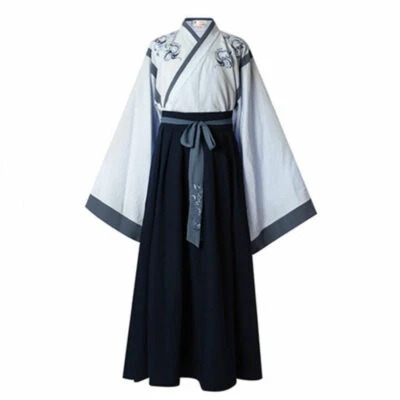 Jin Male Vintage Simple Blue Hanfu - Newhanfu 2024