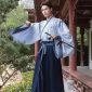 Jin Male Vintage Simple Blue Hanfu - Newhanfu 2024
