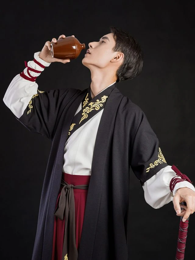 Wine Swordsman Wuxia Men's Hanfu Dress - Newhanfu 2023