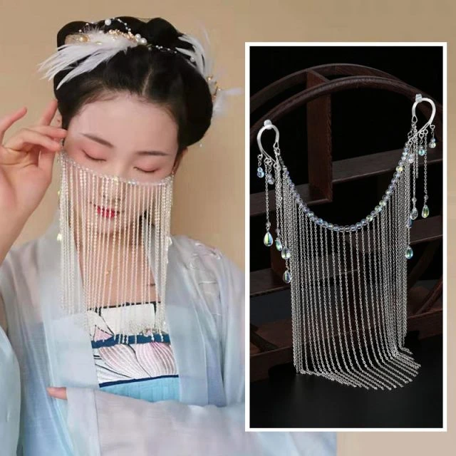 Tassel Veil Handmade Alloy Hanfu Jewelry - Newhanfu 2025