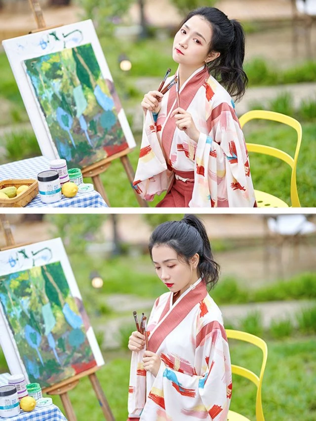 Water Color Hanfu Dress - Newhanfu