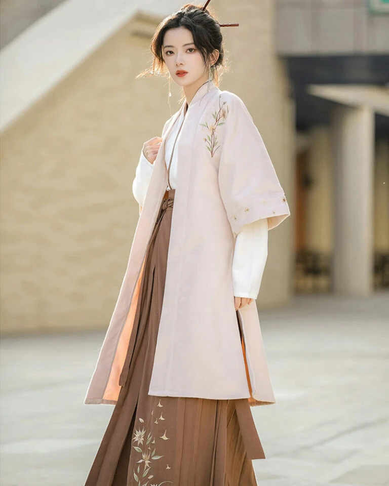 Winter Orchid Red Black Women's Hanfu Jacket - Newhanfu