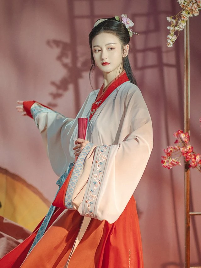 Red Mulan Classic Cosplay Hanfu Dress for Girl - Newhanfu