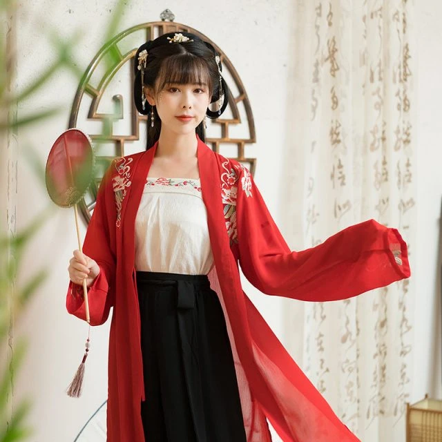 Classic Red Hanfu Chinese Dress for Women - Newhanfu