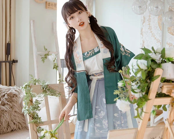 Water Flower Green Hanfu for Young Girl - Newhanfu 2023
