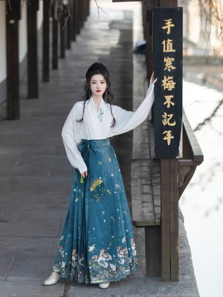 Women's Spring Ming Dynasty Hanfu Modern Fashion Set - Newhanfu