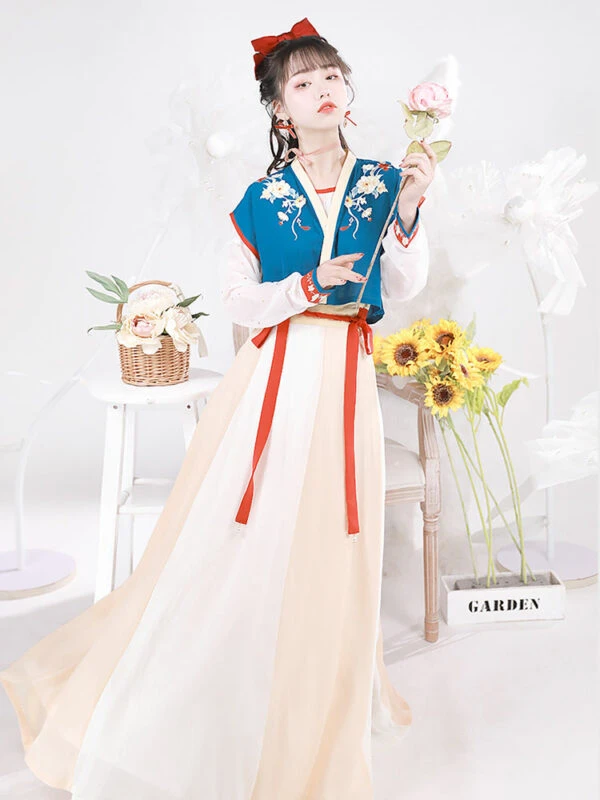 Tang Dynasty Blue Beizi Hanfu Dress - Newhanfu 2025