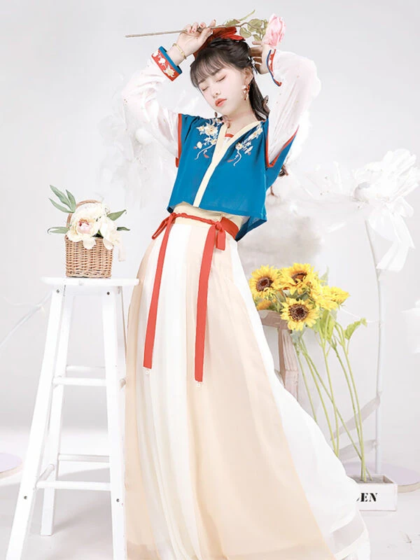 Tang Dynasty Blue Beizi Hanfu Dress - Newhanfu 2026