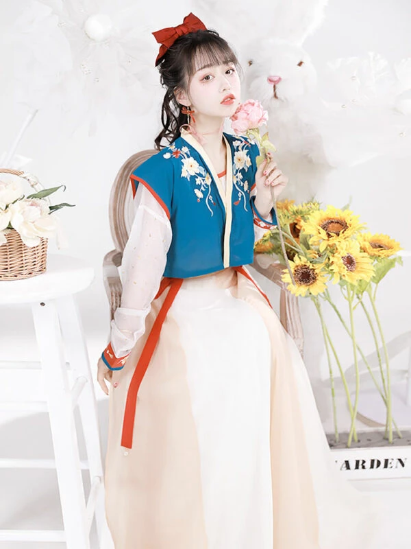 Tang Dynasty Blue Beizi Hanfu Dress - Newhanfu 2026