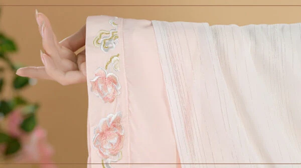 Green & Pink Cotton Rose Hanfu Dress - Newhanfu 2026