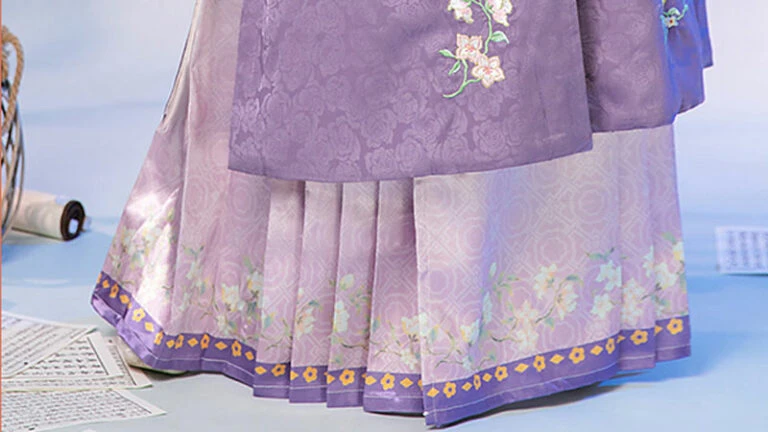 Moon Flower Green Purple Winter Hanfu Dress - Newhanfu 2025