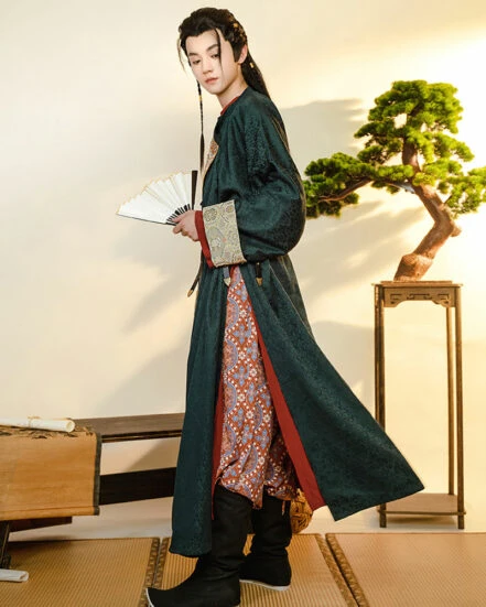 Teen Boy Colorful Hanfu Outfit for Young Men - Newhanfu