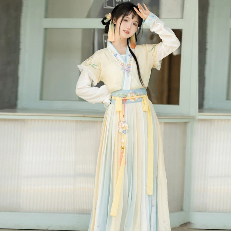 New Tang Beizi Hanfu Qiyao Dress - Newhanfu