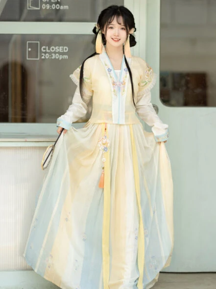 New Tang Beizi Hanfu Qiyao Dress - Newhanfu