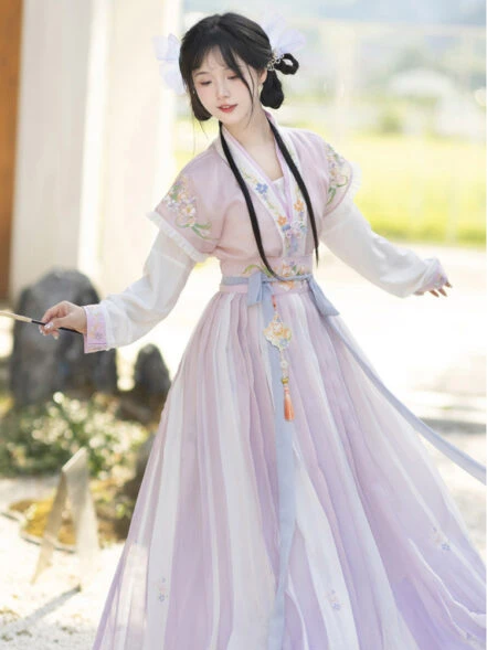 New Tang Beizi Hanfu Qiyao Dress - Newhanfu