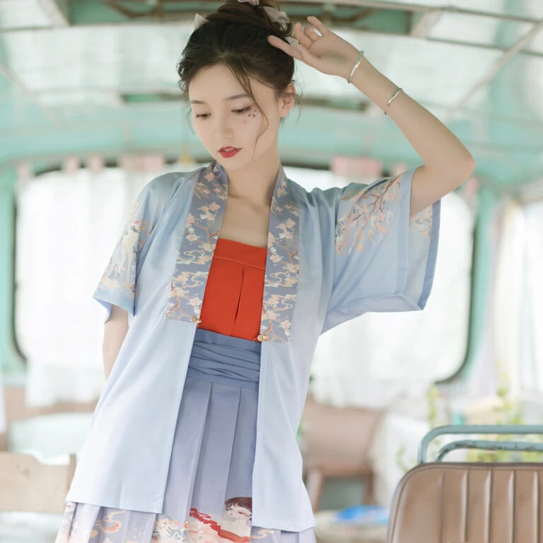 Women Modern Hanfu Short Dress for Summer - Newhanfu