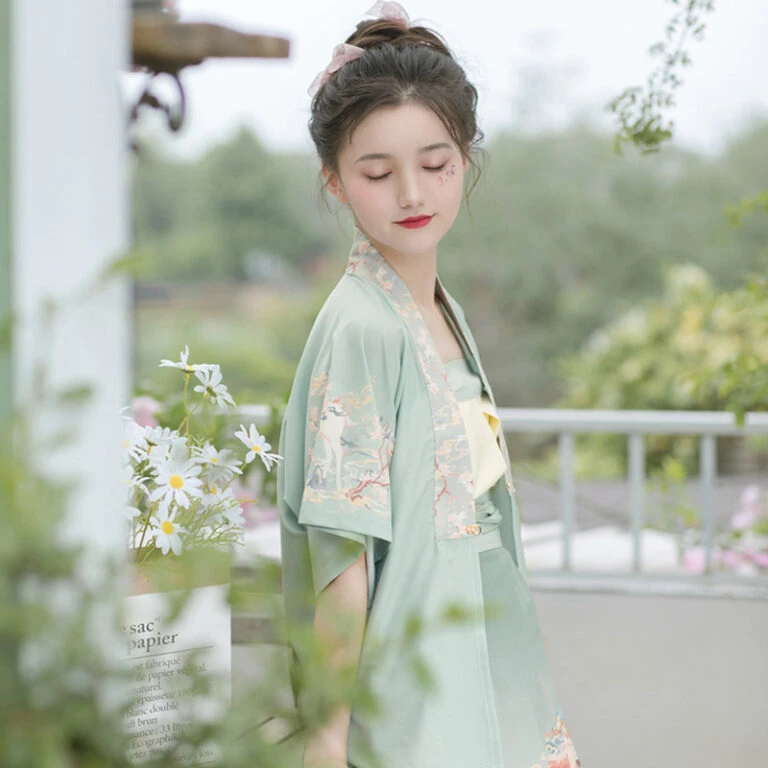 Women Modern Hanfu Short Dress for Summer - Newhanfu