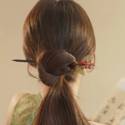 Red Bean Hairpin Hanfu Hairstyle Accessories - Newhanfu