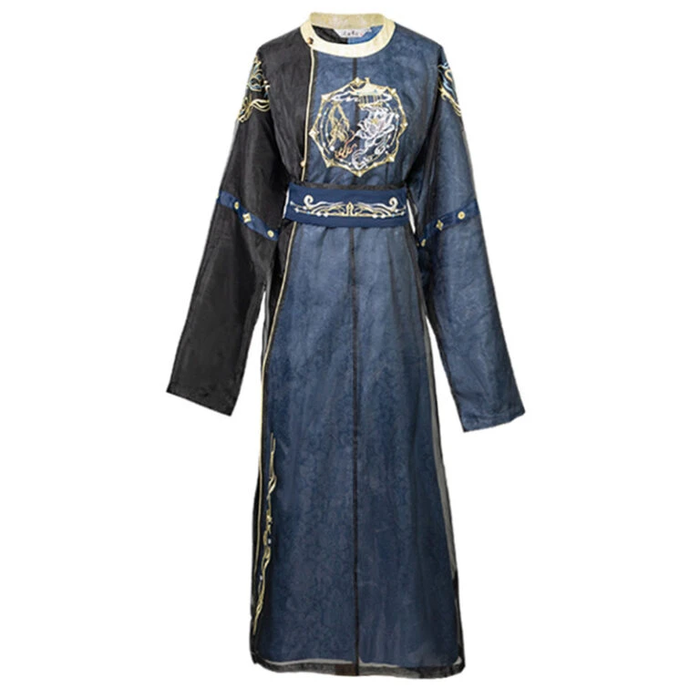 Spring Tang Dynasty Round Collar Robe for Wuxia Style - Newhanfu