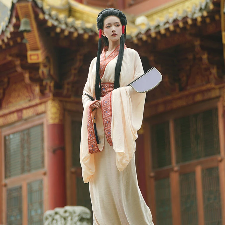 Han Dynasty Hanfu Robe Retro Zhiju Large Size Red Dresses - Newhanfu