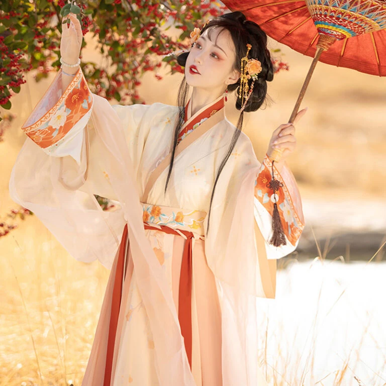 Women Wei Jin Qiyao Hanfu Autumn Casual Ruqun Dress - Newhanfu