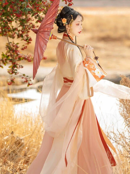 Women Wei Jin Qiyao Hanfu Autumn Casual Ruqun Dress - Newhanfu
