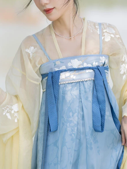 Lady Tang Dynasty Qixiong Shanqun Dress Set Fresh Improved Hanfu - Newhanfu