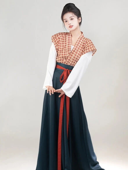 Tang Qiyao Hanfu Women's Autumn Beizi Daily Suit - Newhanfu