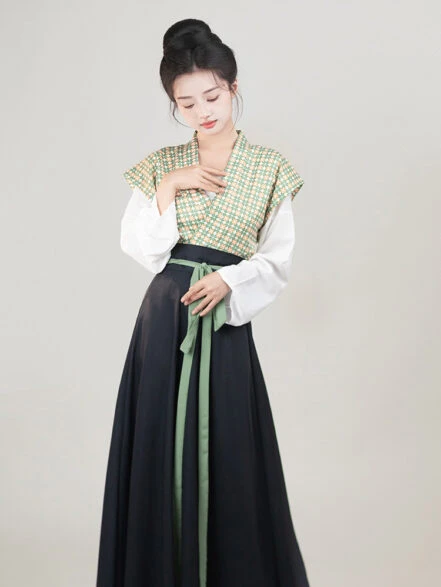 Tang Qiyao Hanfu Women's Autumn Beizi Daily Suit - Newhanfu