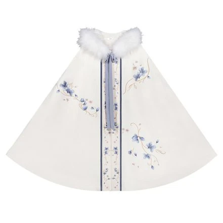 Hanfu Cloak Winter Women Long Thick Cape Hanfu Dress - Newhanfu