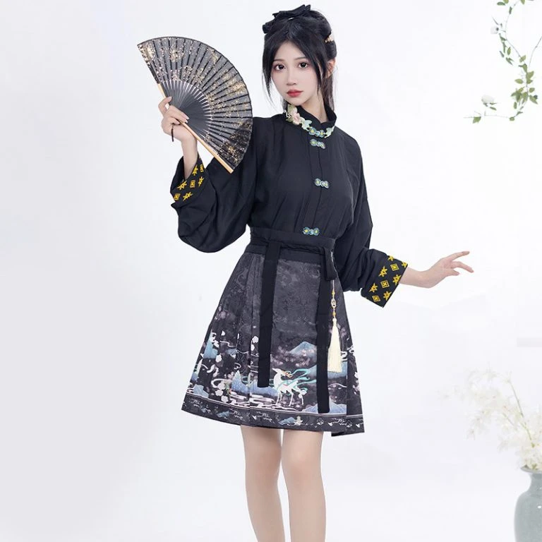 Short Hanfu Dresses, Mini Chinese Skirts for Sale - Newhanfu