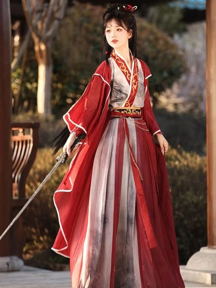 Wuxia Costume Qiyao Ruqun Han Element Classical Styling - Newhanfu