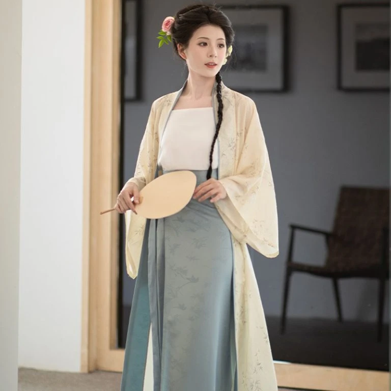 Woman Song Dynasty Summer Hanfu Daily Simple Thin Dresses - Newhanfu