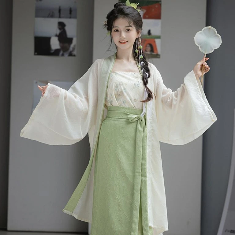 Light, Dark Green Hanfu Dress for Women and Men - Newhanfu