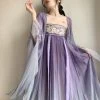 Purple Hanfu Women Tang Hezi Dress Spring Skirt - Newhanfu